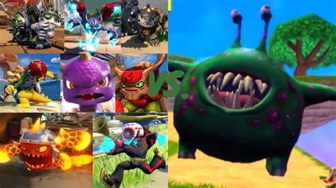 All Land Skylanders Vs The Big Chompy Skylanders Superchargers Racing Youtube