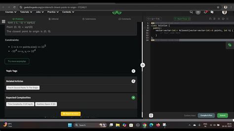 K Closest Points To Origingfg Potd Potd 18 02 2025decodemaster01