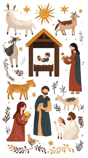 Nativity Scene Premium Ai Generated Image