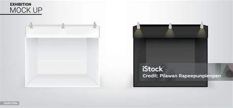 금속 스포트 라이트 램프 배경 그림을 가진 상점 판매 마케팅 승진 전시회를 위한 현실적인 천막 전시 팝 부스 3d 모의 0명에