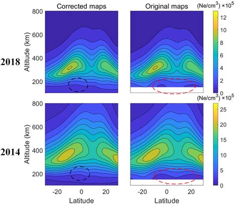 Electron Density As A Function Of Latitude And Altitude At 103 796°e Download Scientific