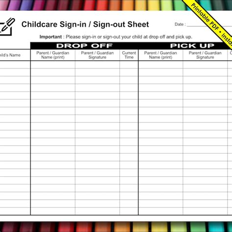 Pick Up And Drop Off Forms Etsy