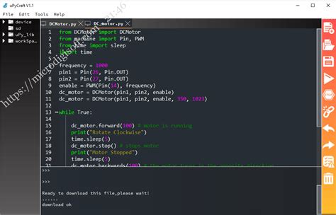 MicroPython DC Motor Control Using L N Driver With ESP