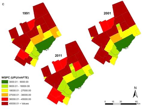 Urban Sprawl In Canada Values In All 33 Census Metropolitan Areas And