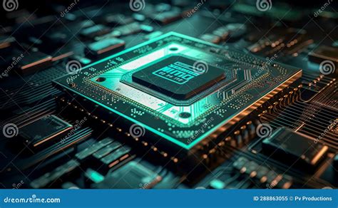 Advanced Technology Concept Visualization Circuit Board Cpu Processor