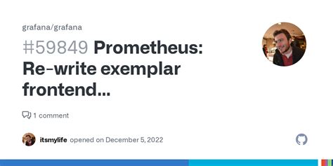 Prometheus Re Write Exemplar Frontend Implementation In Canvas · Issue