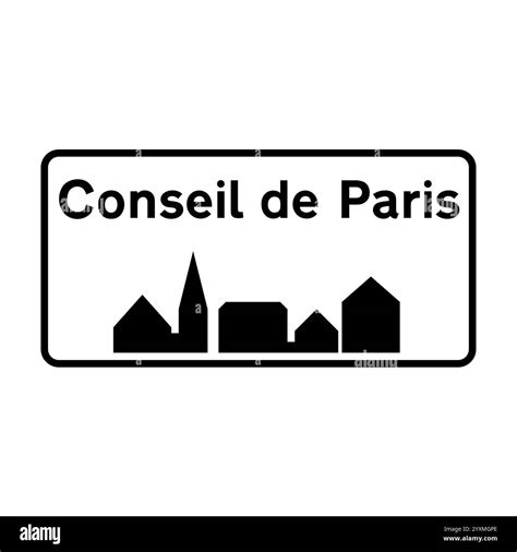 Council Of Paris Symbol Icon Called Conseil De Paris In French Language