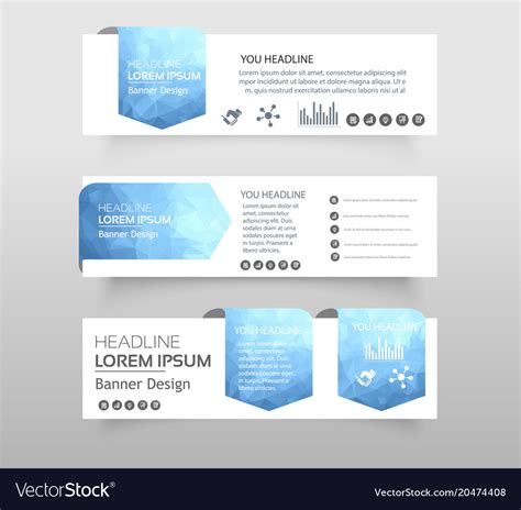 abstract of infographic web banner modern low vector image