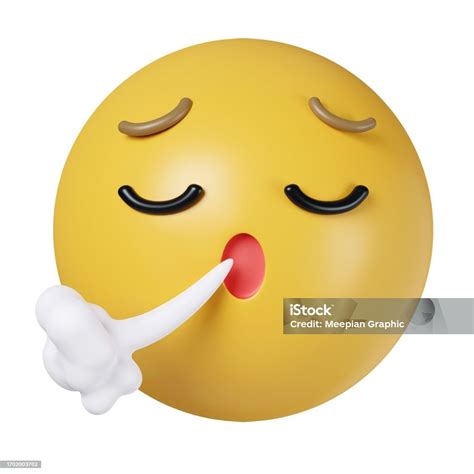 3d 얼굴 숨을 내쉬는 벡터 이모티콘 아이콘입니다 숨결이 사라지는 것을 보여주는 얼굴 아이콘은 회색 배경에 분리되어 있습니다 3d 렌더링 그림입니다 클리핑 패스 디지털 생성