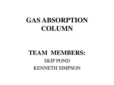 ppt gas absorption column powerpoint presentation free download id 751526