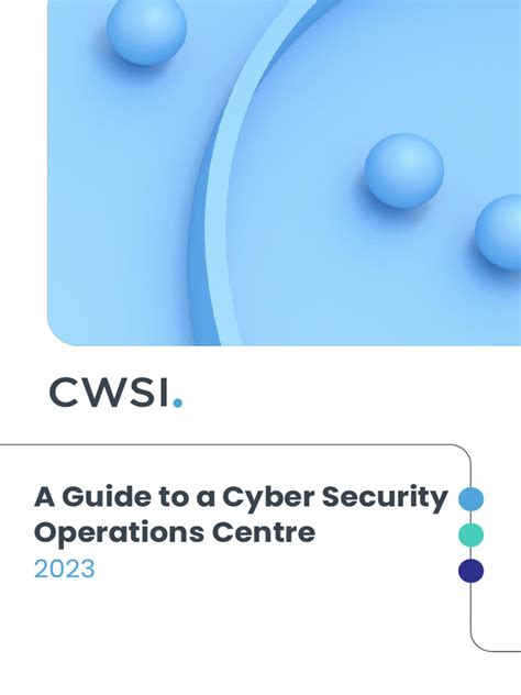 A Guide To A Cyber Security Operations Centre Pdf Security Computer Security