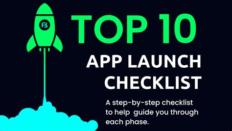 F3 Software • Top 10 App Launch Checklist Your Step By Step Guide To A Successful Mobile App Launch