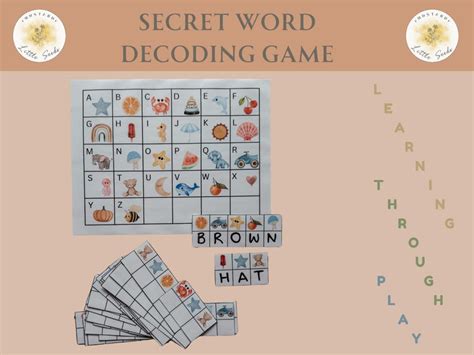 Reading And Writing Activity Secret Word Game Decoding Letters Homeschool Engaging Lesson For