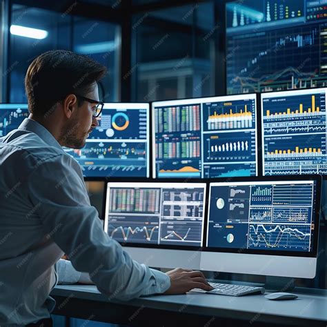 Premium Photo Data Scientist Analyzing Big Data