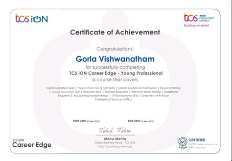 Vishwanatham Gorla On Linkedin Tcsdigital Tcshiring Tcsion