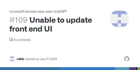 unable to update front end ui · issue 109 · microsoft sample app aoai