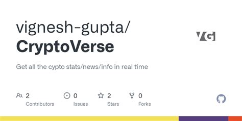 GitHub Vignesh Gupta CryptoVerse Get All The Cypto Stats News Info In Real Time