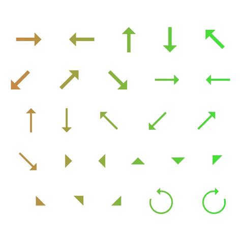 Premium Photo Arrow Items Gradient Effect Photo  Vector Set