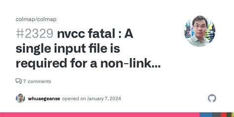 Nvcc Fatal A Single Input File Is Required For A Non Link Phase When