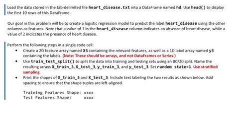 Solved Python Dataset Heartdiseasetxt Dataset Shown Solved Python Dataset Heartdiseasetxt Dataset Shown