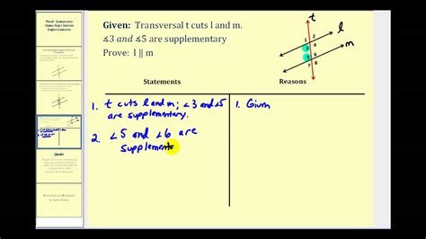 Consecutive Interior Angles Examples