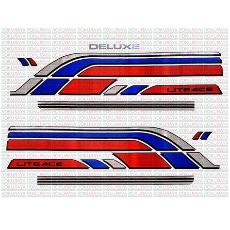 Toyota Liteace Van Type 4 Car Side Body Sticker Decorative Oem Style Decal Vinyl Lining Red Blue