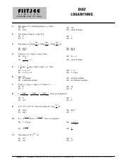 Master Logarithms FIIT JEE Quiz Solutions Practice Problems Course Hero