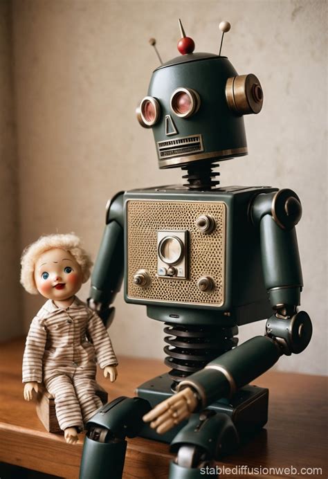 Robot Puppet Show Stable Diffusion Online