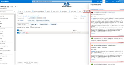 Why Is My Azure Recovery Services Vault Not Getting Deleted Vgeek Tales From Real It System