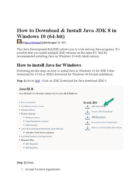 Install Java Jdk 8 Pdf Java Programming Language Java Version History