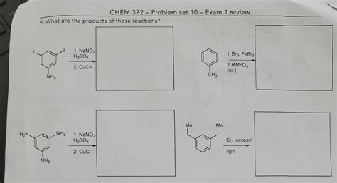 Solved 9 What Are The Products Of These Reactions 2