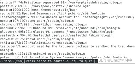 linux基础命令 more以分页显示内容 linux分页显示命令 csdn博客