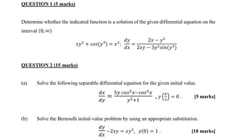 Solved QUESTION Marks Determine Whether The Indicated Chegg Com