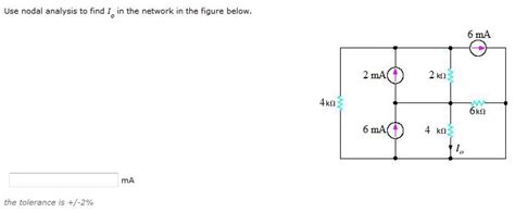 Solved Use Nodal Analysis To Find Io In The Network In The