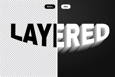 3d Layered Text Effect Scene Generators Ft Stacked And Dimensional Envato