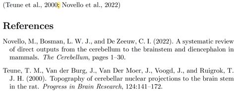 Citing How To Separate Two Citation Call Outs With A Semicolon And Not Wit A Comma Tex
