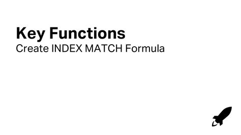 Accelerate Excel Key Functions Create Index Match Formula Youtube