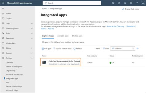 Get Started Deploy Outlook Add In Modern Web Add In Codetwo Email Signatures 365 Users Manual