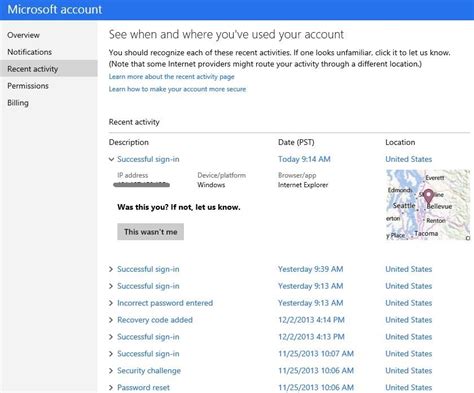 Microsoft Accounts Get Recent Activity Recovery Codes