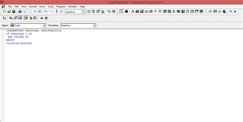 FoxPro Visual FoxPro Ayuda Set Filter Grid