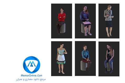 دانلود 7 مدل پرسوناژ زن با کیفیت برای پست پروداکشن سری 7 معمارآنلاین