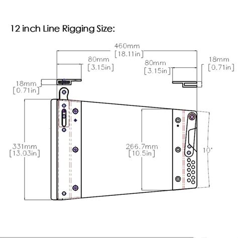professional 12 inch alu line array rigging for pro audio speaker 4 point loading shopee