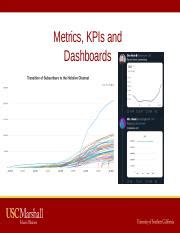 KPIs Metrics And Dashboards Pptx Metrics KPIs And Dashboards BUAD 425 Metrics KPIs