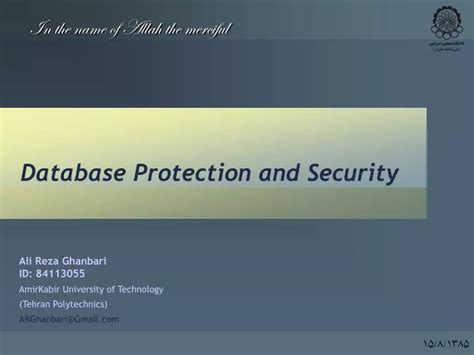 PPT Database Protection And Security PowerPoint Presentation Free Download ID 409528