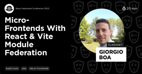 micro frontends with react and vite module federation by giorgio boa