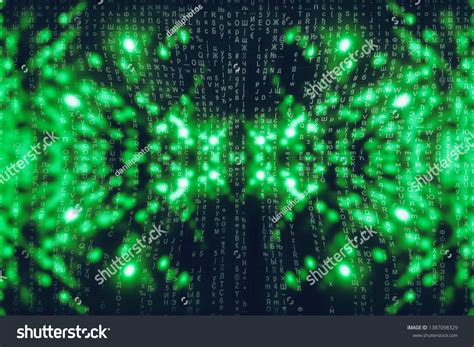 Green Blue Matrix Digital Background Abstract Stock Illustration Shutterstock
