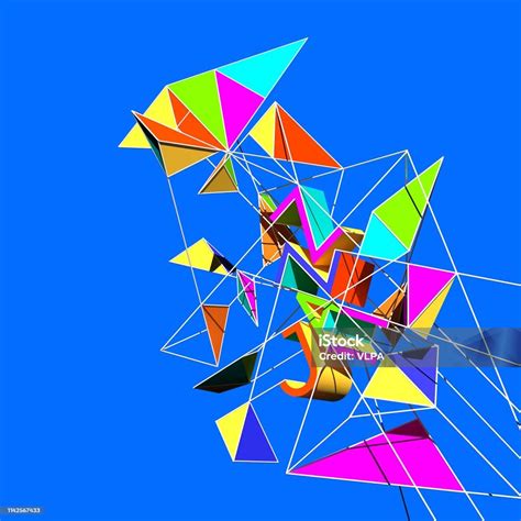 재즈 음악 콘서트 포스터 앨범 표지에 대 한 배경 템플릿입니다 3d 다채로운 문자 기하학적 모양 삼각형 0명에 대한 스톡 사진 및 기타 이미지 Istock