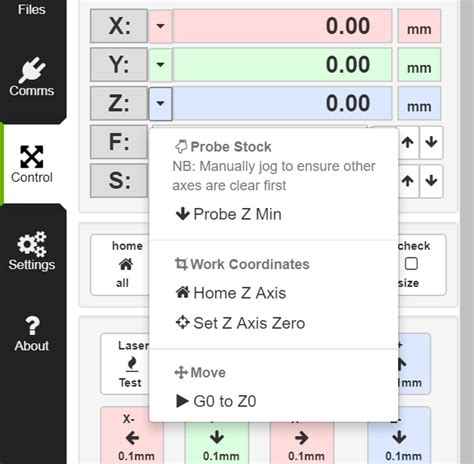 z probe via context menu laserweb cncweb suppport maker forums