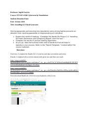 BDunn Installing GUI Hash Generator Docx Professor Ingrid Gaviria Course ITT O