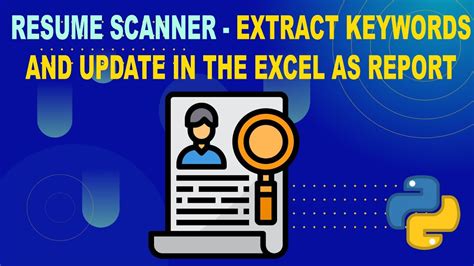 resume scanner extract keywords from resume and update in excel file